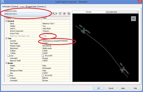 Custom Label Style For Alignment Which Shows Slope From Profile And Arrow Autodesk Community
