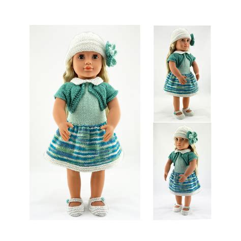 Dolls Clothes Knitting Pattern To Fit 18 Inch Dolls Such As American