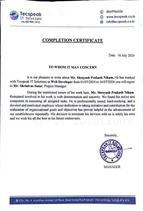 Shreyash Nikam On Linkedin Webdevelopment Internshipexperience Techjourney