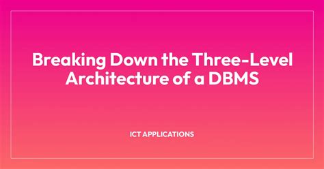 Breaking Down The Three Level Architecture Of A Dbms Lis Library