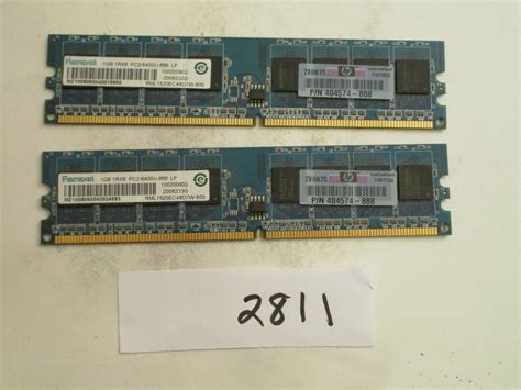 Купить Оперативная память Ramaxel 2x1gb 2gb Pc2 6400 800mhz Ddr2 Desktop Memory Ram 2811 в