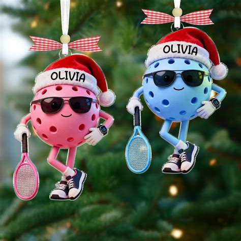 Custom Pickleball Christmas Ornament 2025 Personalized Christmas T