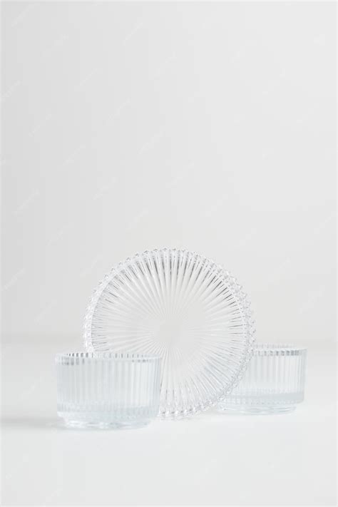 Premium Photo Empty Clean Glassware On White Background