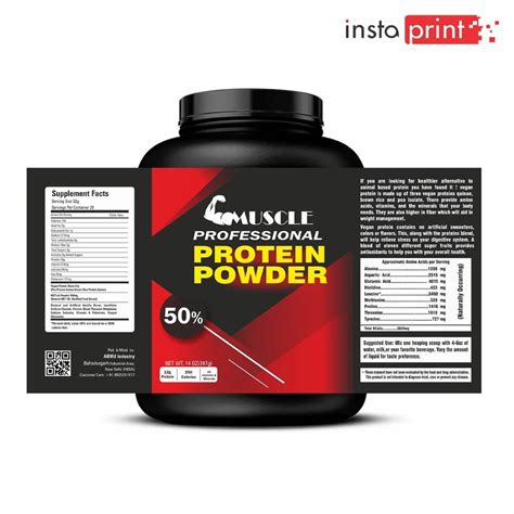 Paper Whey Proteins Bottle Label Sticker At ₹ 620piece In New Delhi