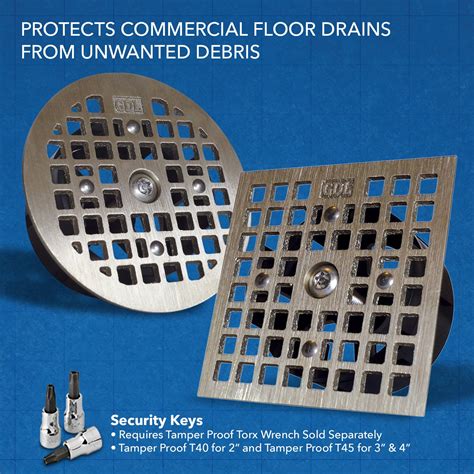 Guardian Floor Drain Lock Round Replacement Drain Cover For Zurn Josam