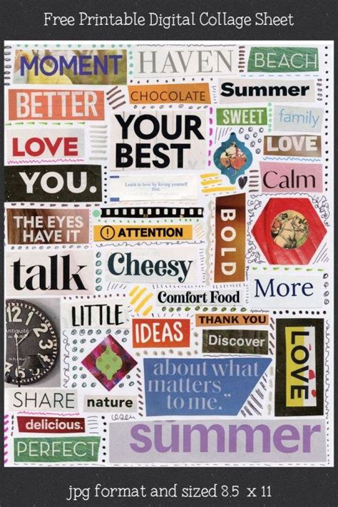 Free Download Digital Printable Collage Sheet Artofit