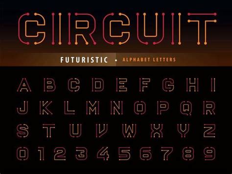 Circuit Font Vector Art Icons And Graphics For Free Download