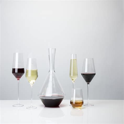 Modern Angled Crystal Burgundy Glasses 4437314 Brylane Home