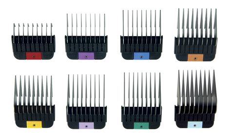 Set Of 8 Wahl Stainless Steel Clipper Attachment Combs