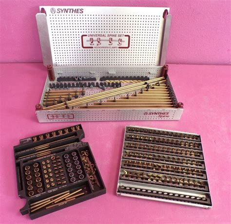 Used Synthes Universal Spine Set Synthes 230 Piece Universal Orthopedic