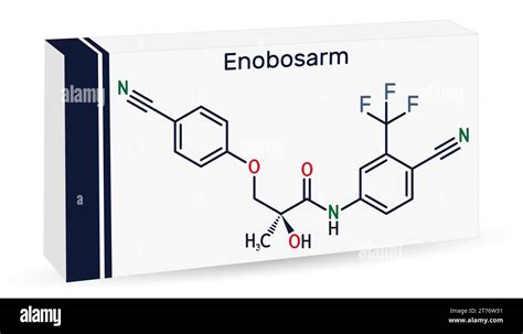 Enobosarm Ostarine Molecule Skeletal Chemical Formula Paper