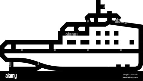 Supply Ship Line Icon Vector Illustration Stock Vector Image And Art Alamy