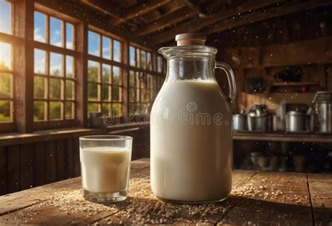 Farm Milk Generative Ai Stock Illustration Illustration Of Cream 323020736