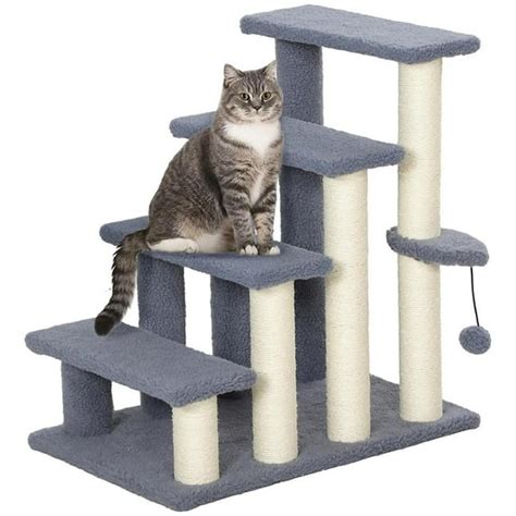 Topcobe 4 Levels Cat Steps With Scratching Posts For High Bed Sofa
