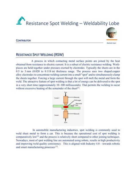 Spot Welding Basic Parameters Setting Basic Calculations Equations