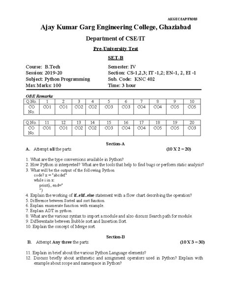 Set B Python Programming Knc 402 Put Qp Even 19 20 Akgeciapfm