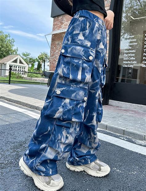 Blue Camo Baggy Pants