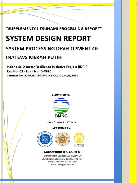 System Design Report Suplemental Tsunami Sign Pdf Tsunami Databases