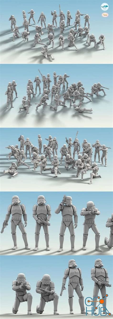 3d Print Model 26 Figure Stormtrooper Printable Set 04 Printable 127278