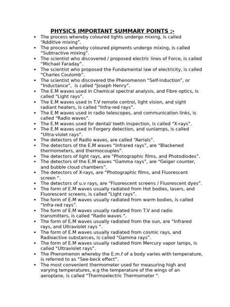 Key Physics Concepts And Discoveries Pdf