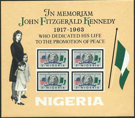 Nigeria 161a Sheetmnhmichel Bl3 President John Fkennedy1964flags