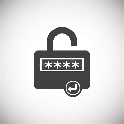 Password Related Icon On Background For Graphic And Web Design Simple