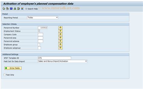 Hrsficompdataact Sap Tcode Compensation Data Activation