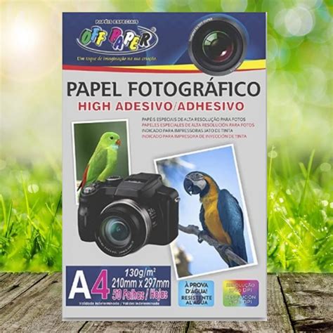 Papel Fotográfico Adesivo Glossy 130g Masterprint 50 Folhas A4 Amais