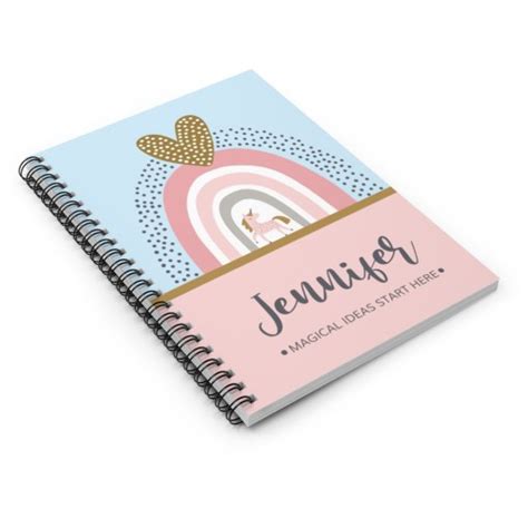 Unicorn And Rainbow Notebook Kawaiihug