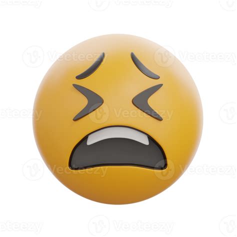 3d Tired Face Emoticon With Exhausted Expression 51796764 Png