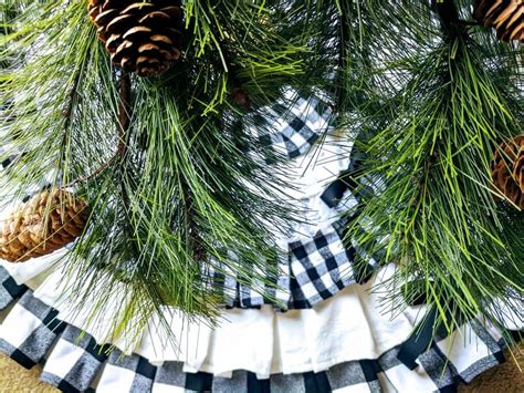 Modern Farmhouse Christmas Tree Skirt Farmhouse Decor Modern Etsy