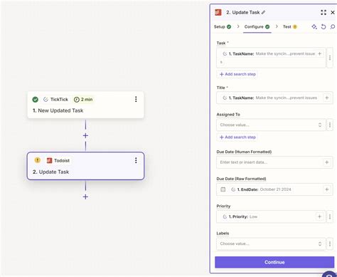 ticktick to todoist update task how to find the task zapier community