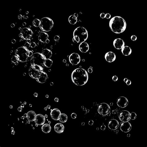 Png Photo Of Realistic Soap Bubbles Floating Simple Minimal Isolated On Black Background Ar 32 V