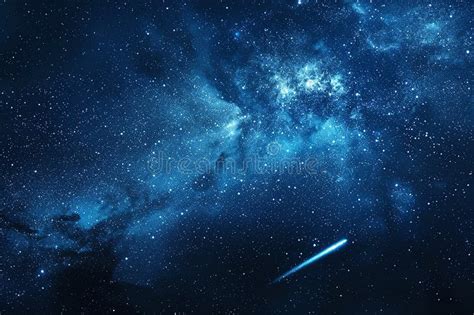 Comet Asteroid Meteorite Flying To The Planet Earth Glowing Asteroid And Tail Of A Falling