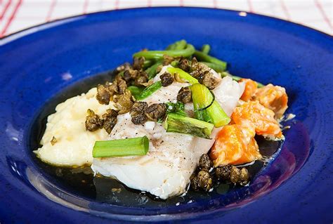 Ugnsbakad Torskrygg Med Friterad Kapris