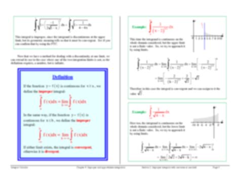Solution Algebra Improper Integrals With One Issue At One Limit