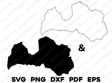 Latvia Country Silhouette Outline Shapes Svg Png Dxf Pdf Eps Vector