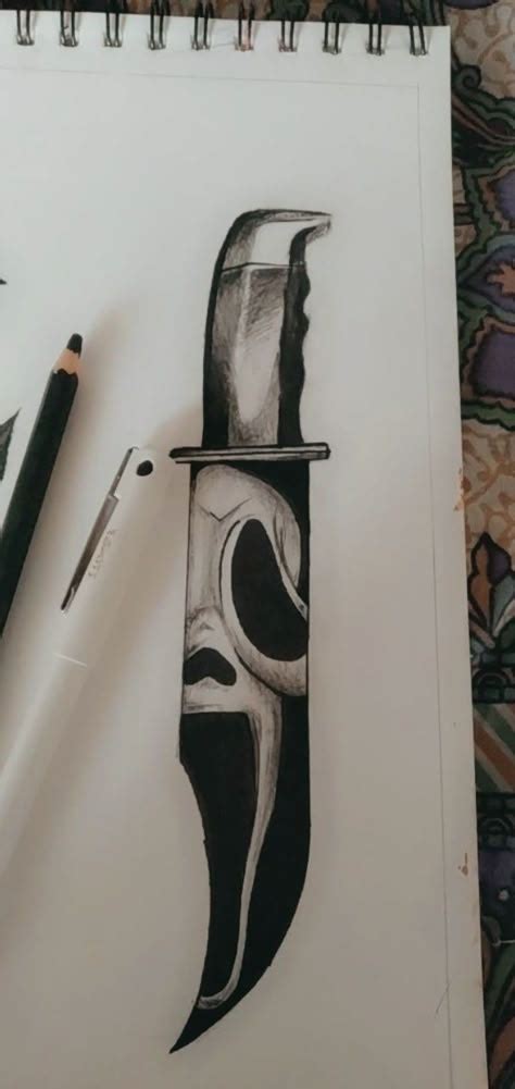 Ghostface Knife Drawing