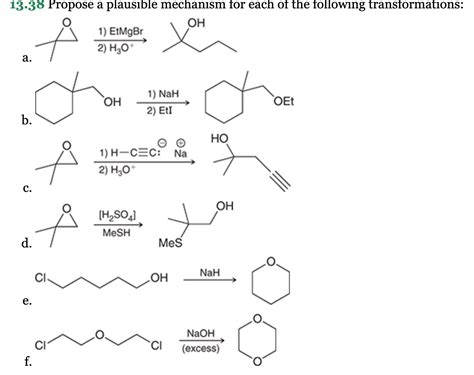 Solved A 1 Etmgbr B 2 Eti 1 Nah C D Mesh [h2so4] E
