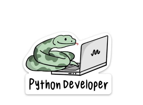 Python Developer Tech Pun Stickers Etsy