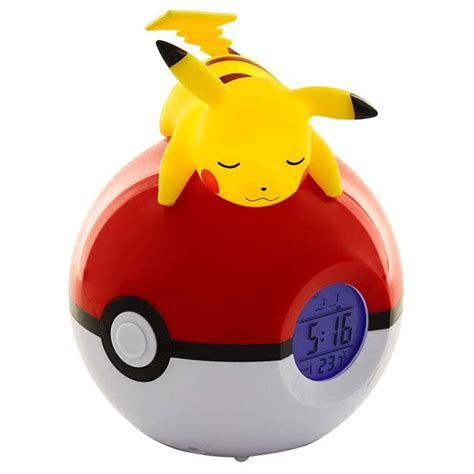Pokemon Pikachu Pokeball Lamp Alarm Clock