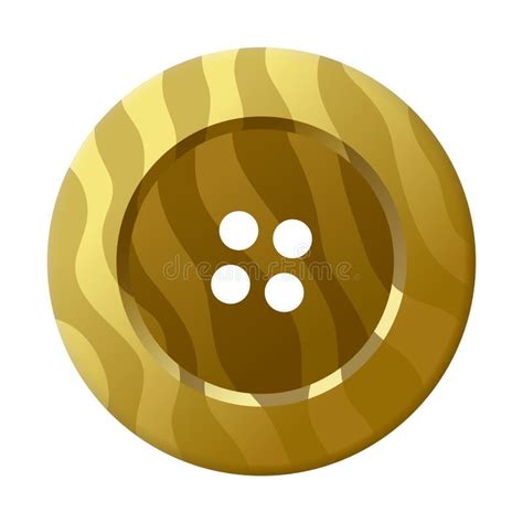 Sewing Button Icon Isolated On White Circular Button For Clothes Art