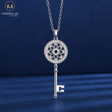 Medallionpk Luxury White Gold Plated Aaa Cz Necklace