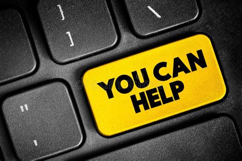 you can help text button on keyboard concept background stock