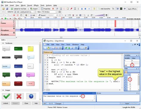 Player And Editor Application For Recording Of The Screen Bb Flashback