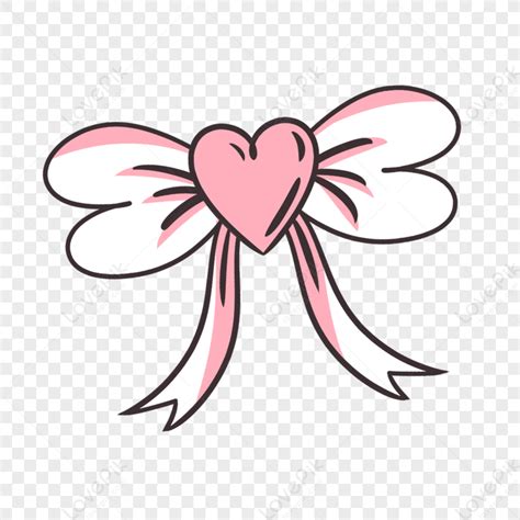 Cute Pink Love Bowshapesketchingribbon Png Picture And Clipart Image