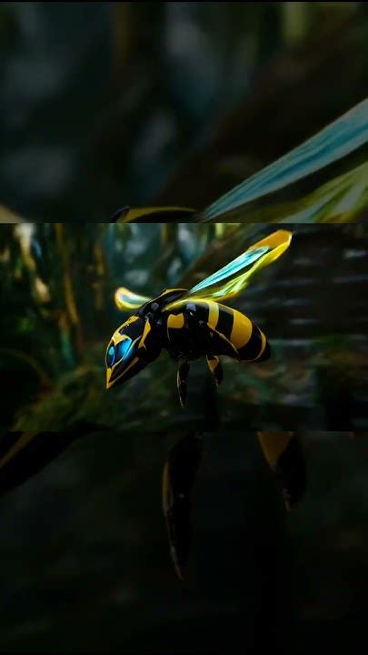 Nano Designed Cyberbee 🐝 Robot Insects Ai Aigenerated Ytshorts