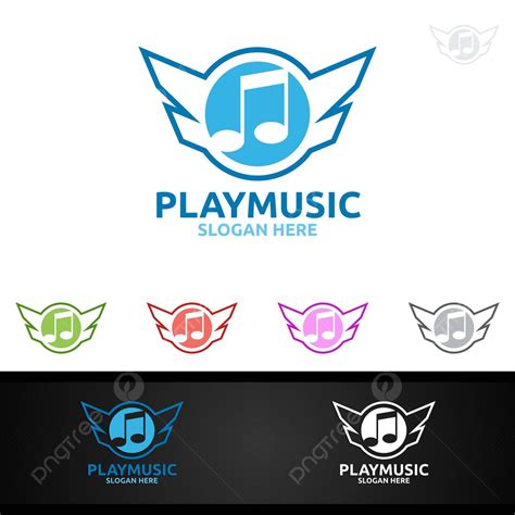 Playful Note Abstract Logo For Music Concept Party Frequency Dj Vector