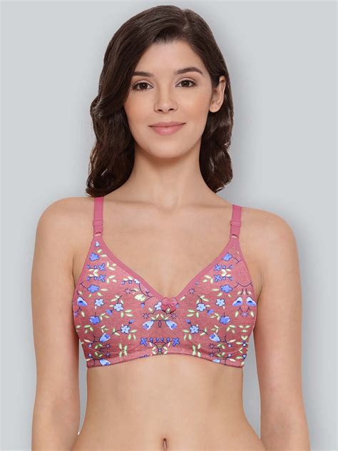 Buy Lyra Printed Combed Cotton Seamless Moulded Encircled Bra Bra For