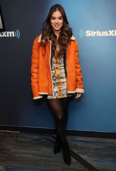 Hailee Steinfeld In Black Tights Leaving Sirius Xm Studios In Nyc Legs Cool